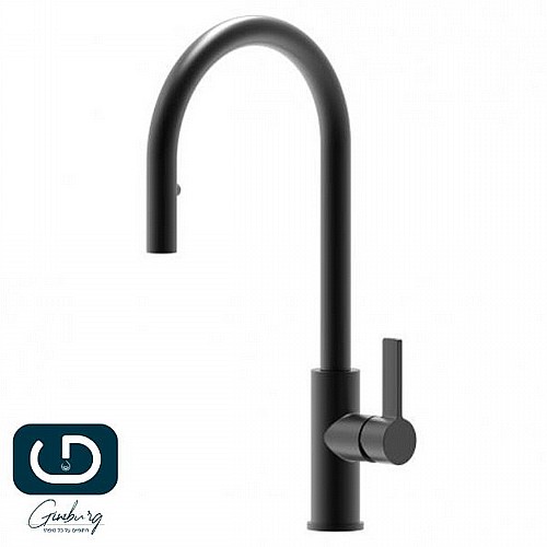 גינזבורג - יבוא שיווק ואספקת מוצרי סניטציה | ברז מטבח נשלף שחור מט דגם ...